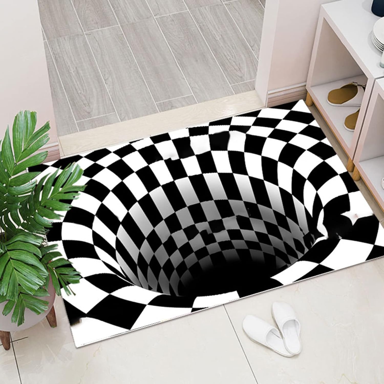 Altsuceser 3D Carpet Bottomless Hole Optical Illusion Area Rug ...