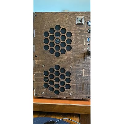 CYBERWOOD Mini Tower PC Case with Acrylic Side Panel, Unique Wood ...