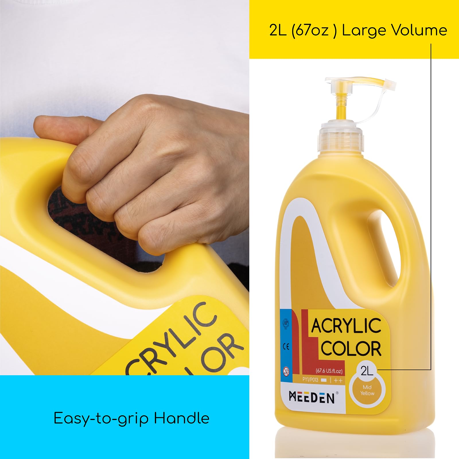 Snapklik.com : MEEDEN Mid Yellow Acrylic Paint