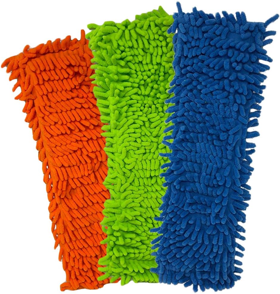 Space Home - 3 x Microfibre Floor Noodle Mop Heads Refill - Replacement ...