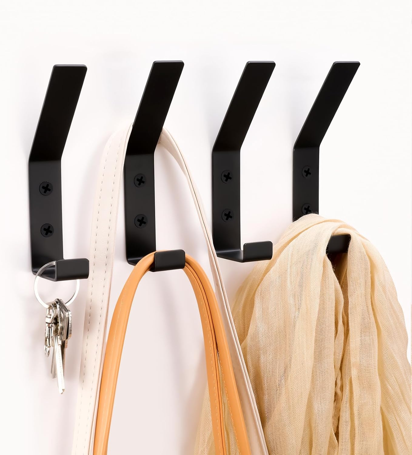 Black Door Hooks for Hanging Coat,10KG (Max) Wall Hook Heavy Duty ...