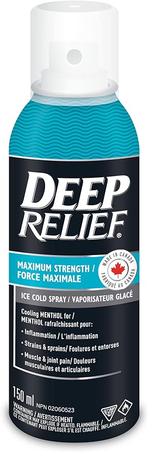 Deep Relief Maximum Strength Ice Cold Pain Relief Spray, Reduces ...