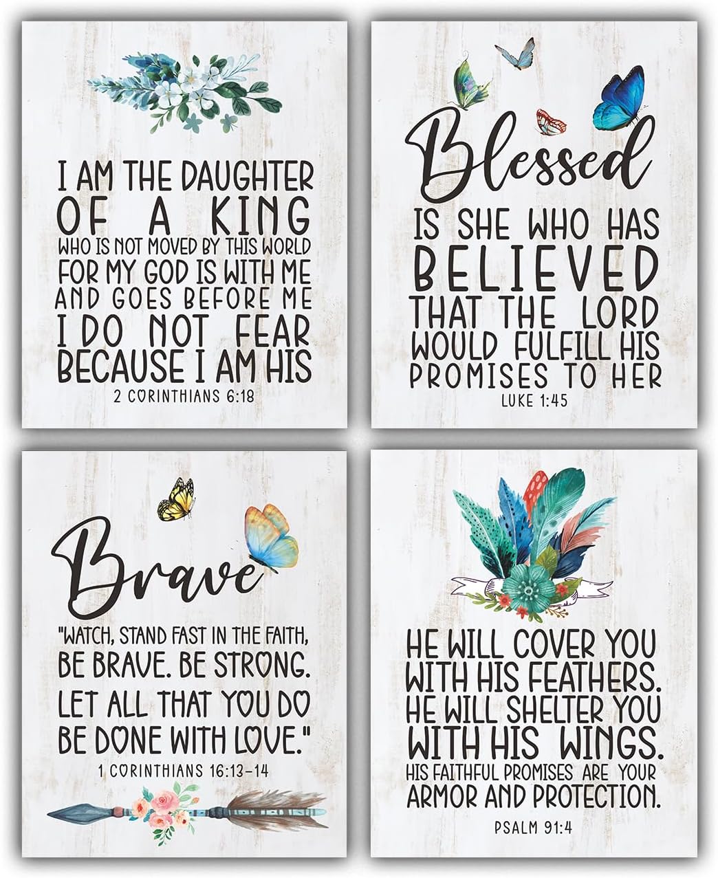 Amazon.com: Religious Wall Decor, Motivational Quote Bible Verse Wall ...