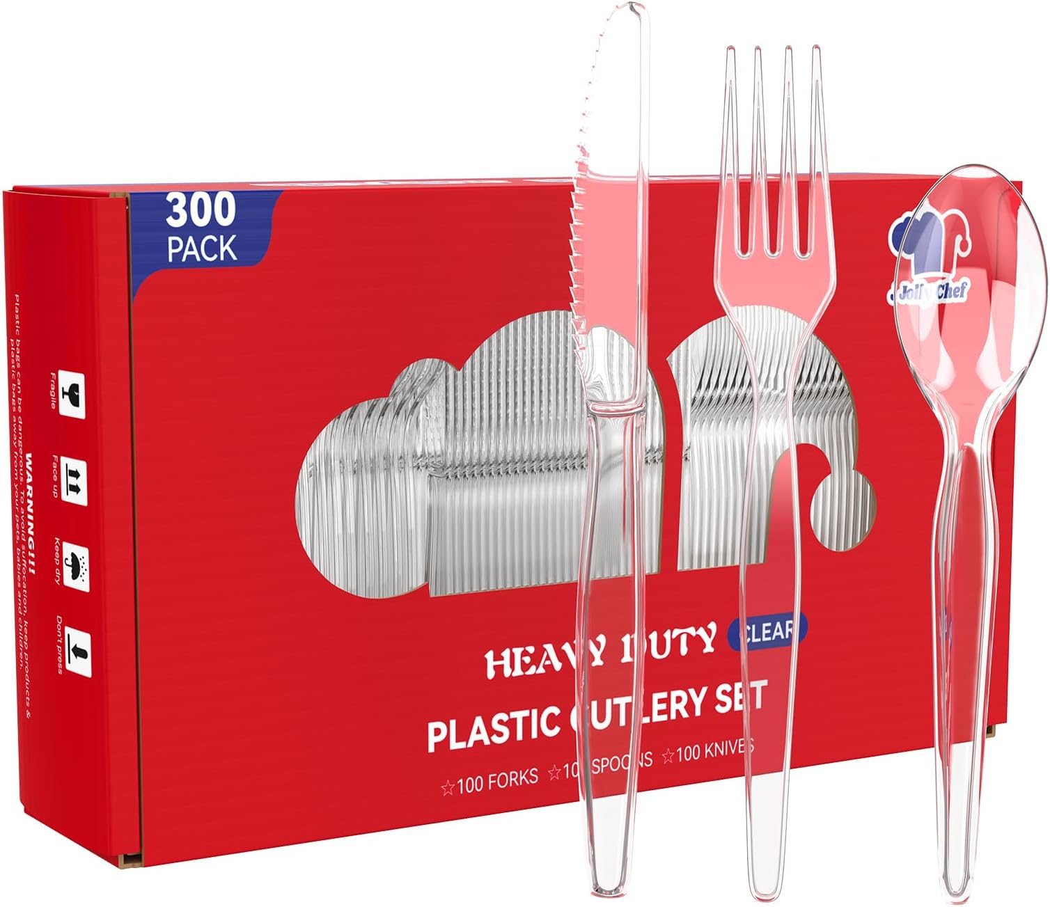 Amazon.com: Glad Disposable Plastic Cutlery, Assorted Set | Clear Extra ...
