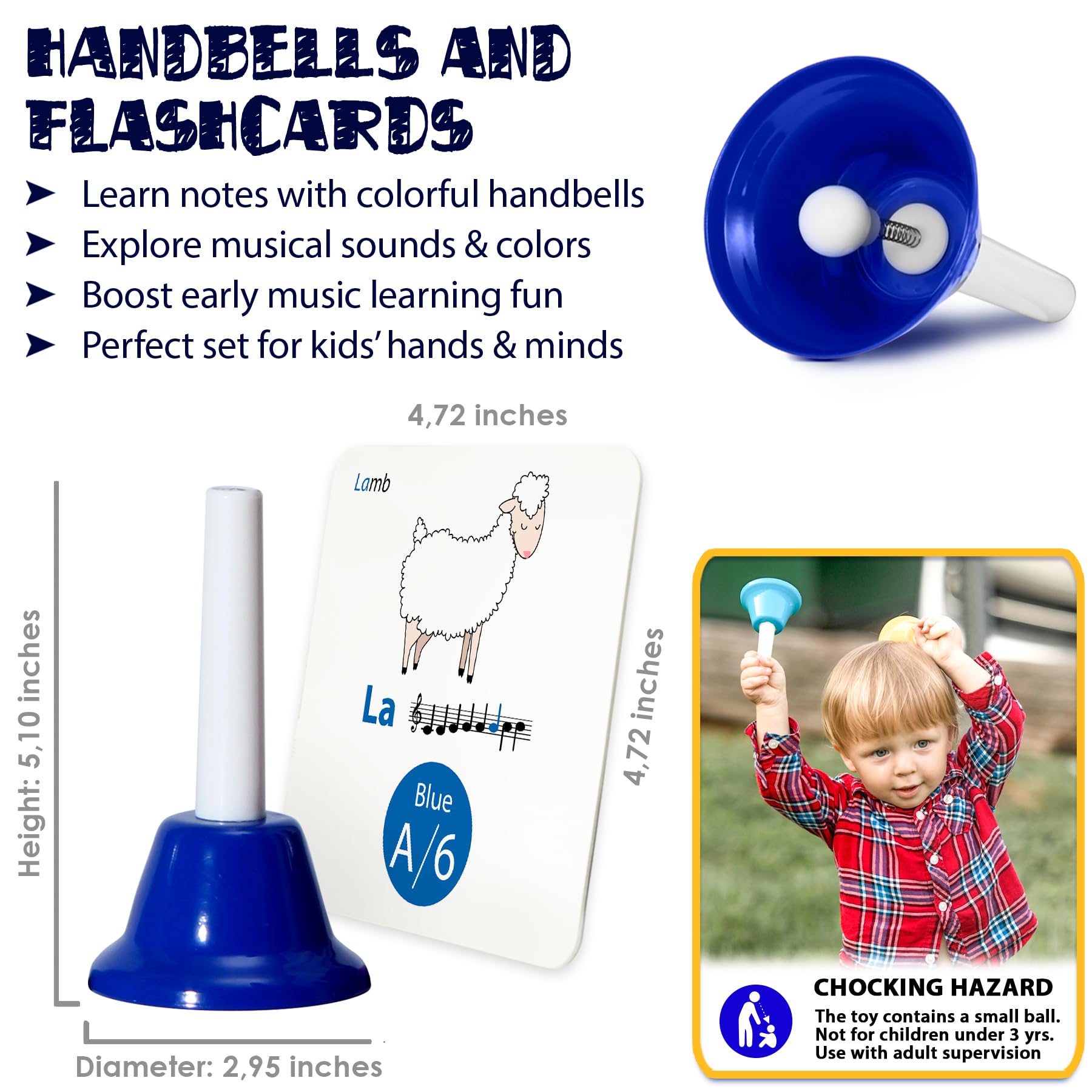 Snapklik.com : MINIARTIS Hand Bells For Kids Educational Music Toys For ...