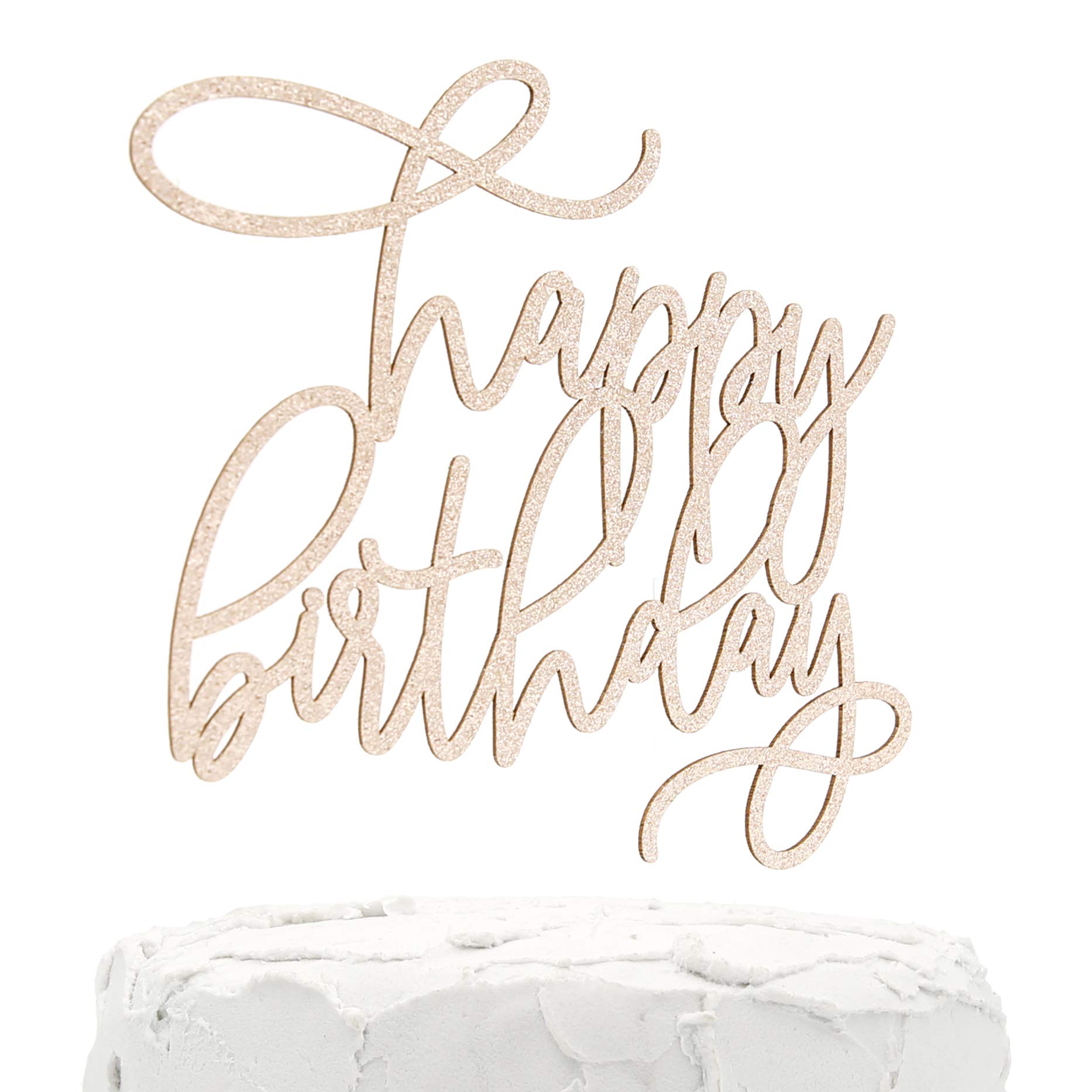 Happy Birthday Cursive Cake