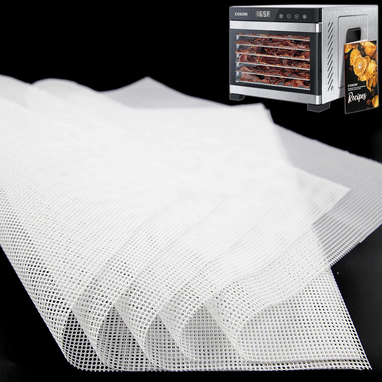 Amazon.com: GUCUJI Silicone Dehydrator Sheets for COSORI CP267-FD ...