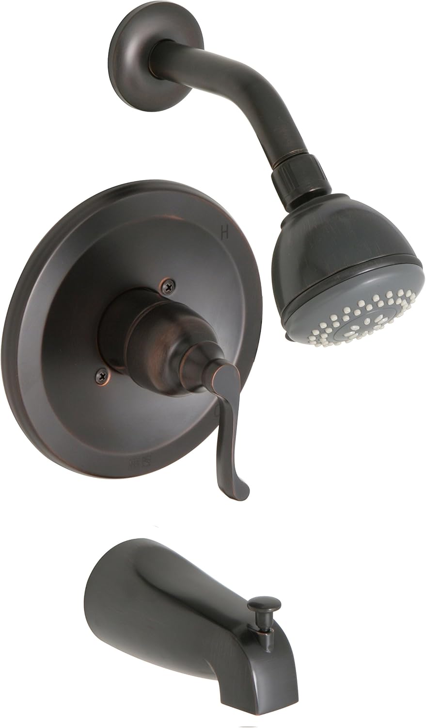 Huntington Brass P6320703 Sienna Tub & Shower Trim Kit, Antique Bronze ...