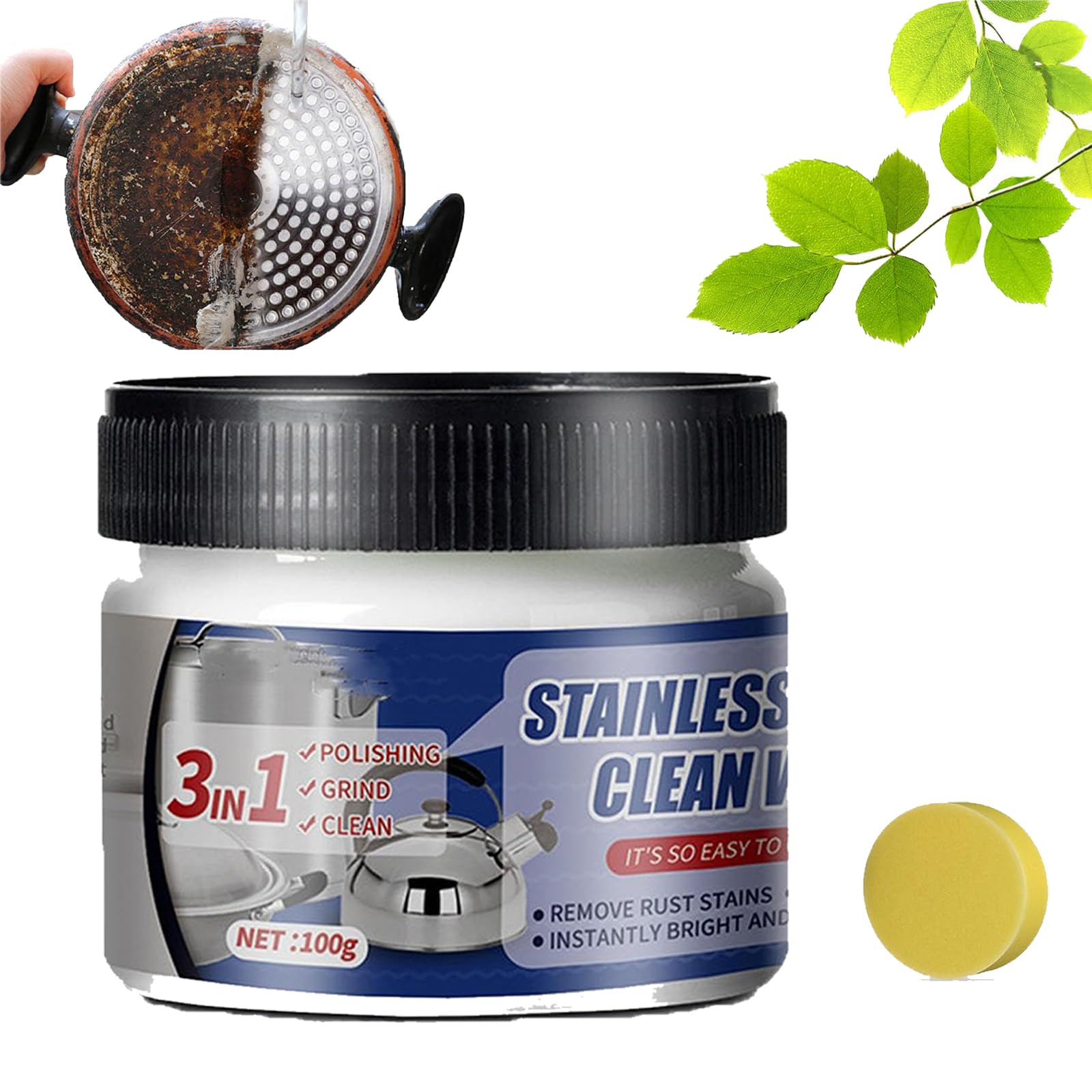 XIBHDN Stainless Steel Clean Wax, Stainless Steel Scratch Remover ...