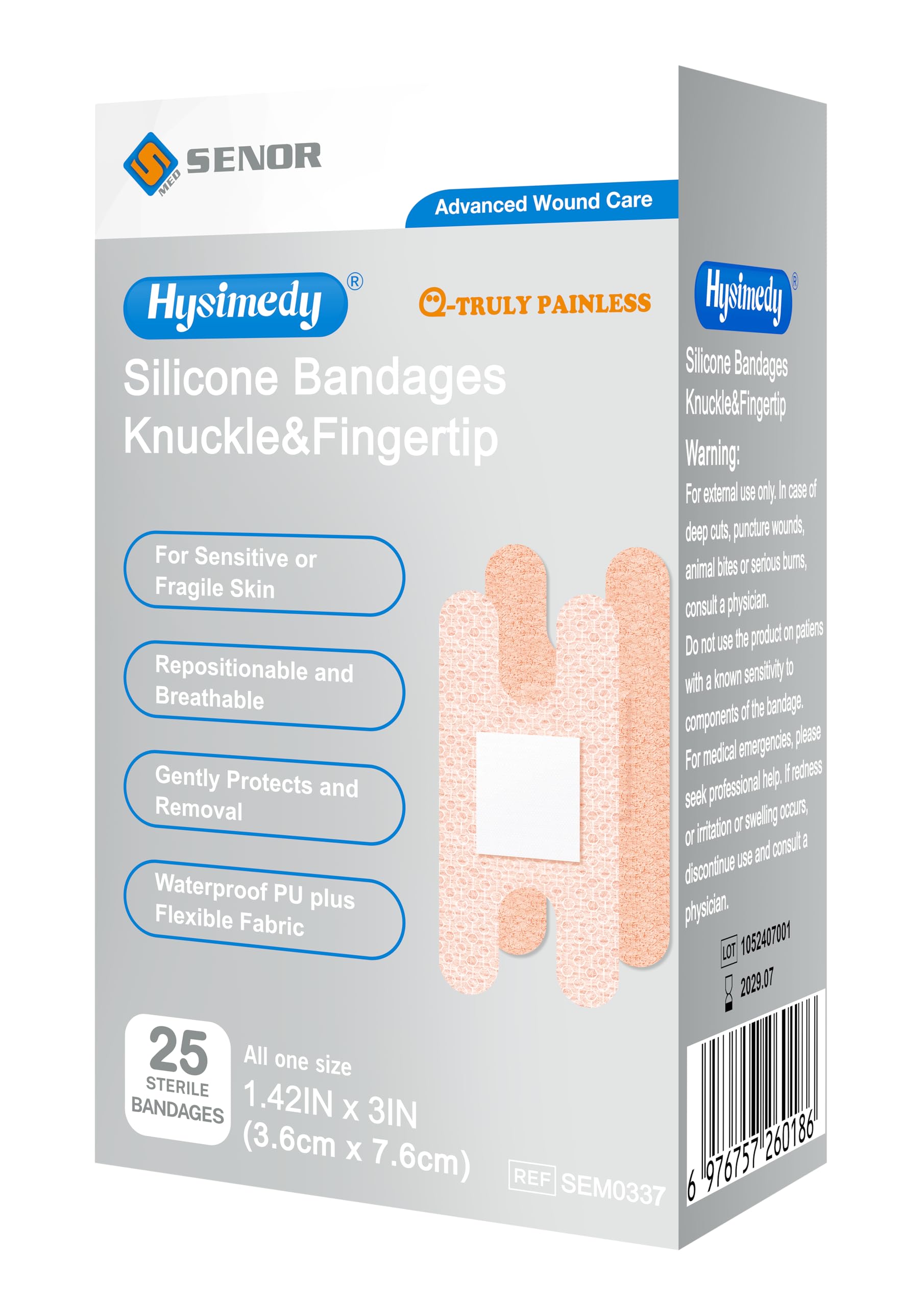 Amazon.com: Hysimedy Silicone Fingertip Bandages for Sensitive Skin ...