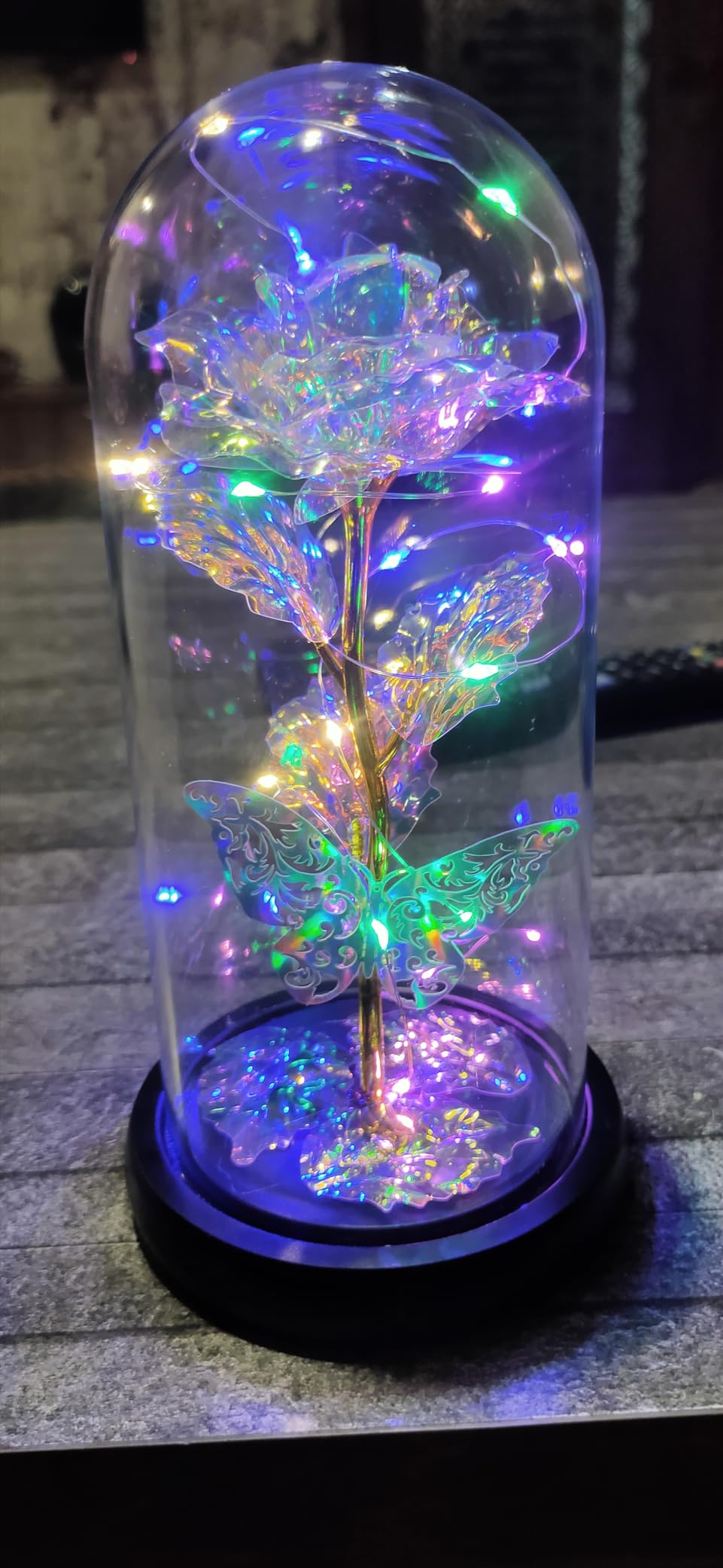 ORORANY Forever Rose Gift For Her, Galaxy Glass Rose Flower And ...