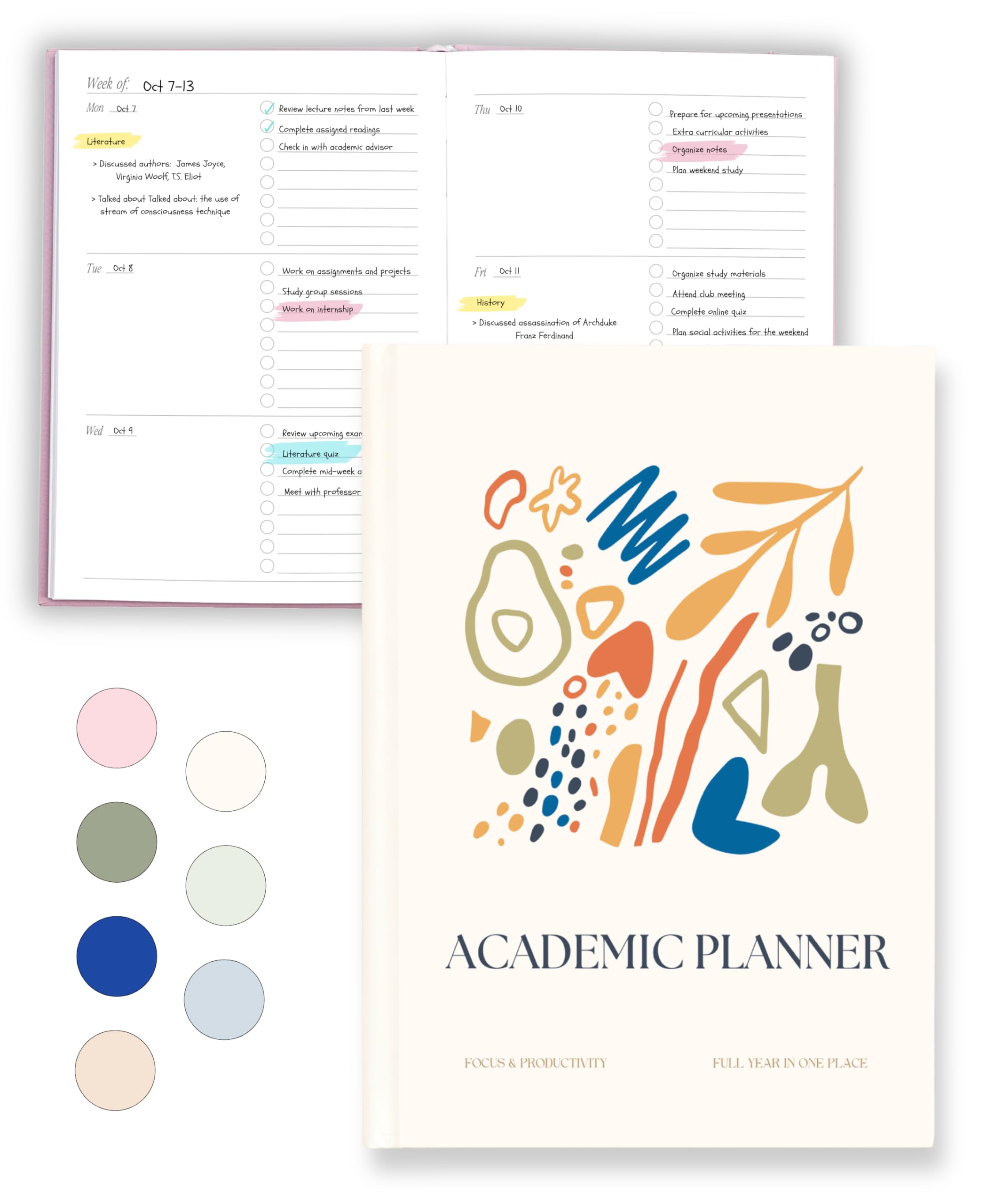 Snapklik.com : Lamare Academic Planner 2025-2026 Undated Weekly College ...