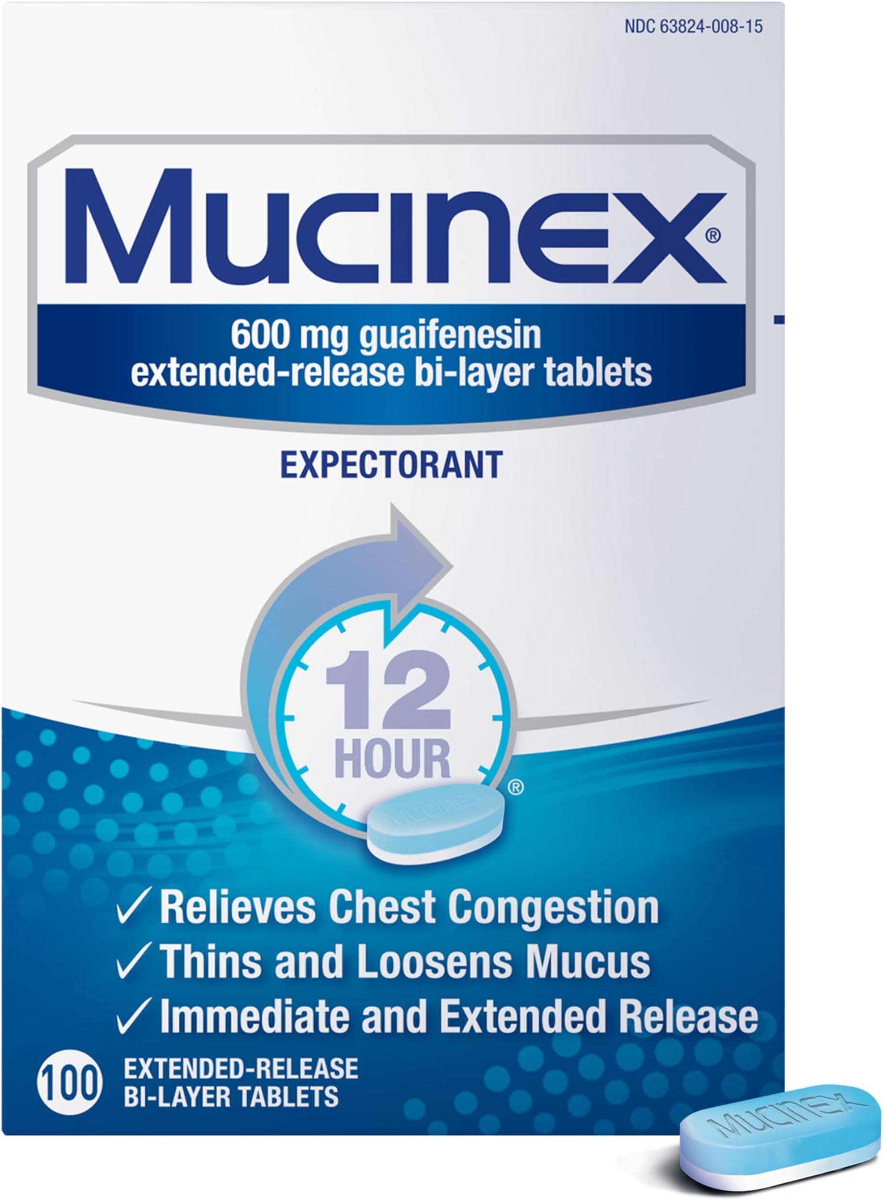 Amazon.com: Kirkland Signature Mucus Relief Chest Guaifenesin 400 mg ...