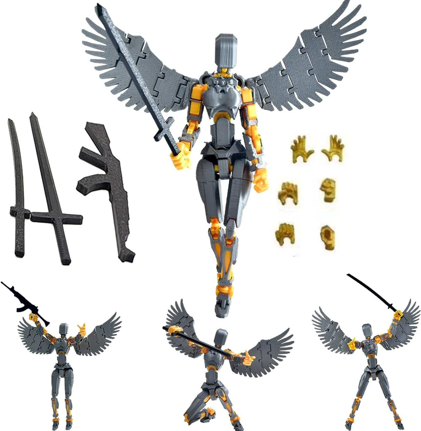 Amazon.com: PkghoKids T13 Action Figure 3D Printed Multi-Jointed ...