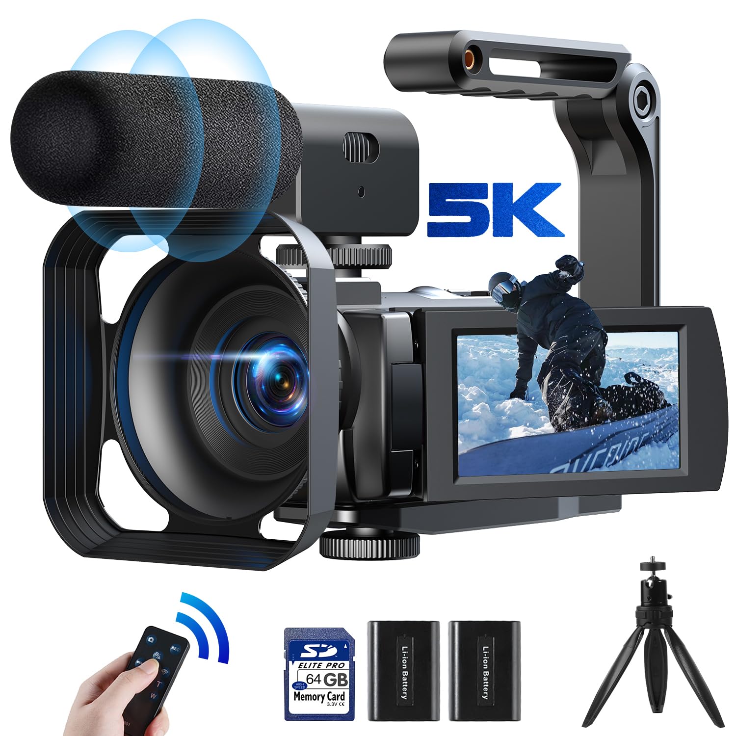 Amazon.com : FIREFOTO 5K Video Camera Camcorder 56MP WiFi IR Night ...