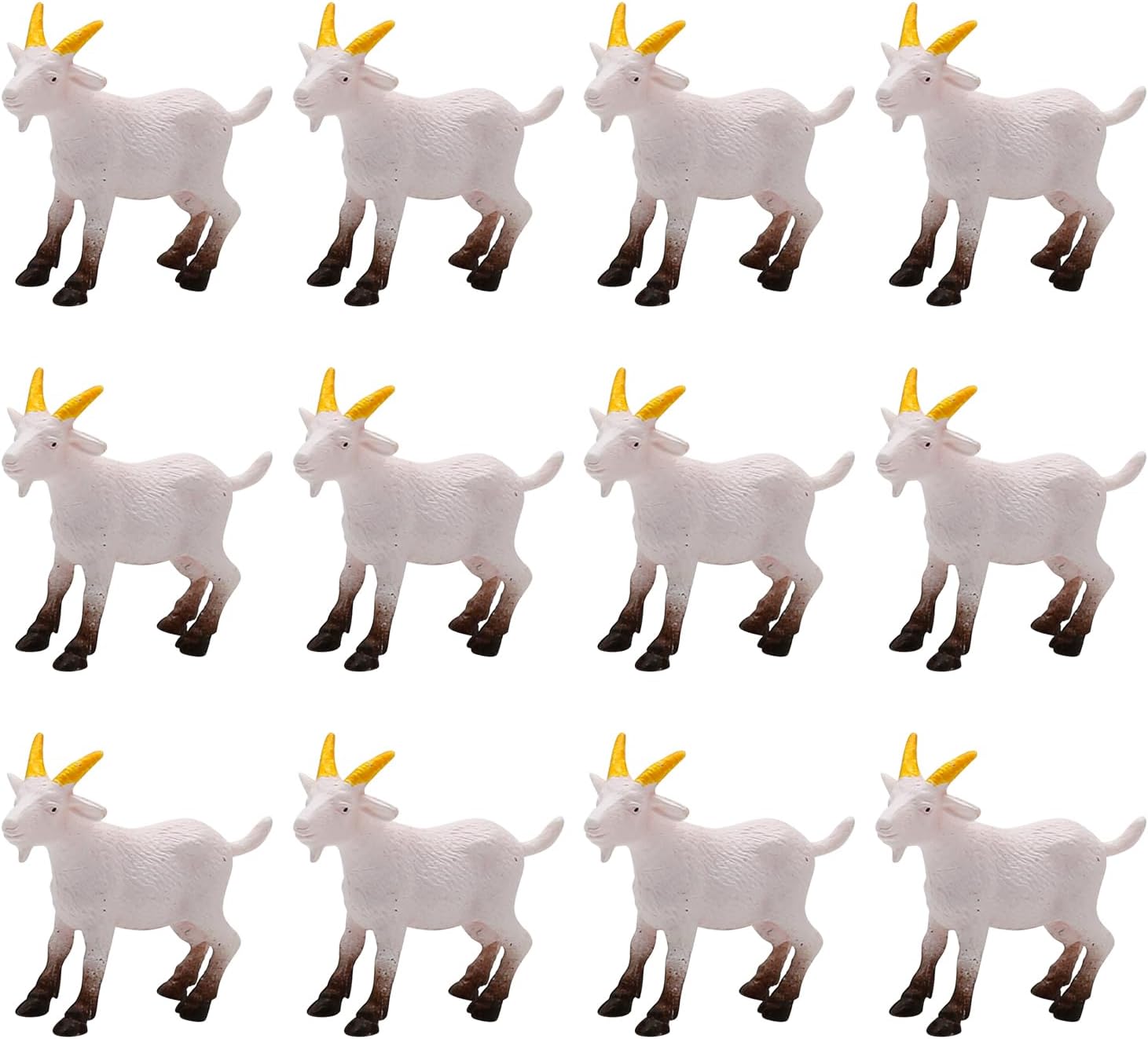 Amazon.com: EATAKWARD 15pcs Animal Goat Figurines, Miniature Scene ...