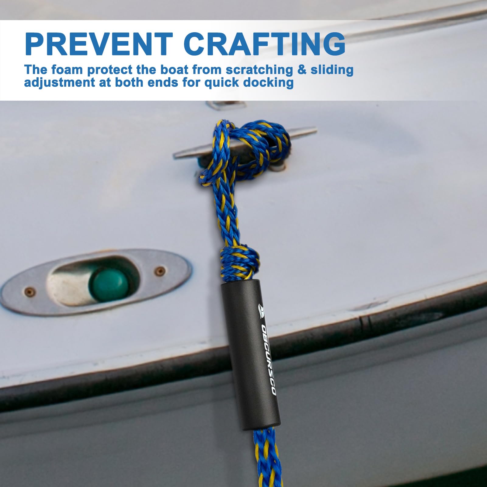 Snapklik.com : Obcursco PWC Boat Dock Lines 1/2”x (7ft & 14ft), Jet Ski ...