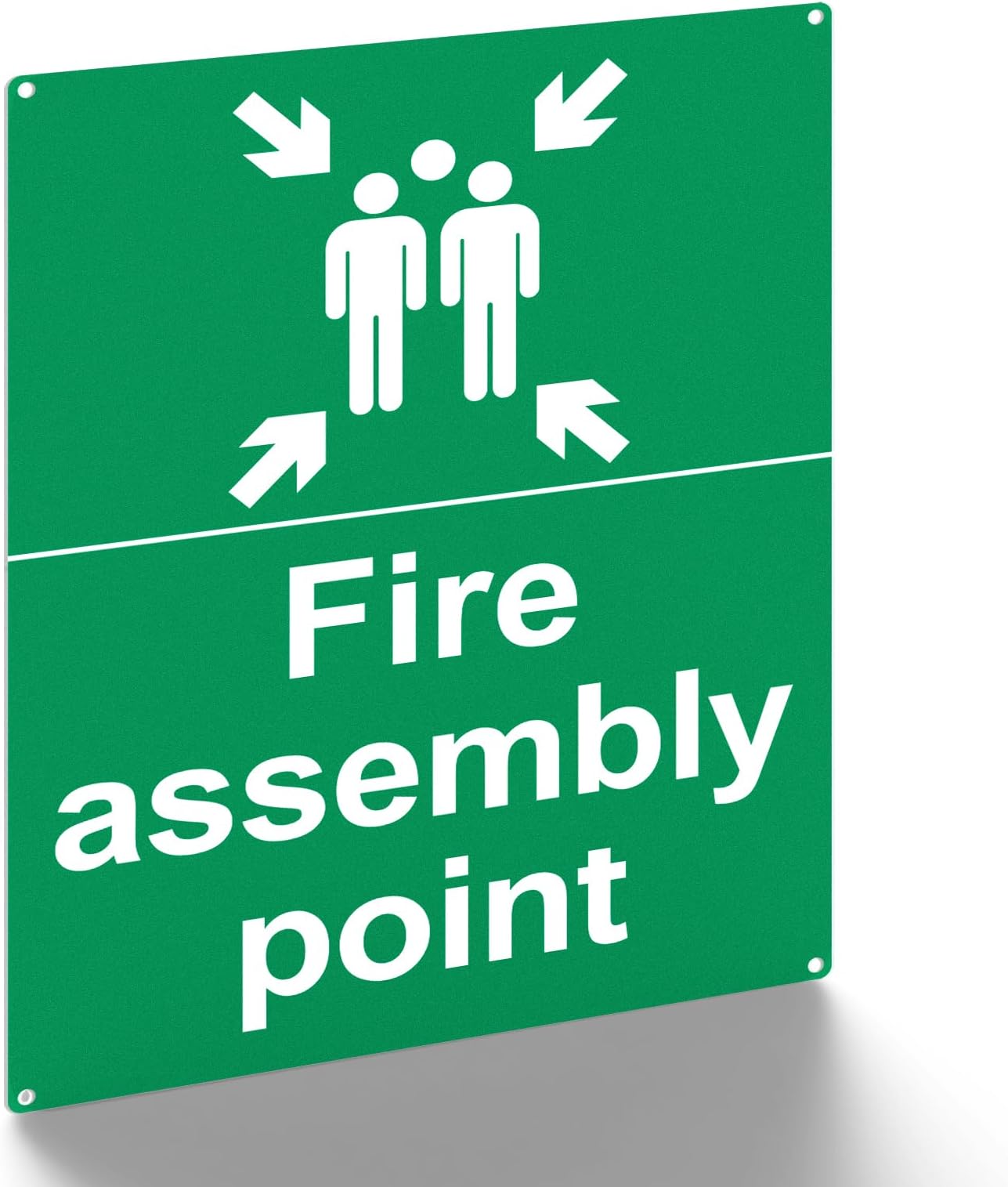 Fire Assembly Point Sign - 400 x 300 x 1mm - Matte Rigid Plastic Fire ...