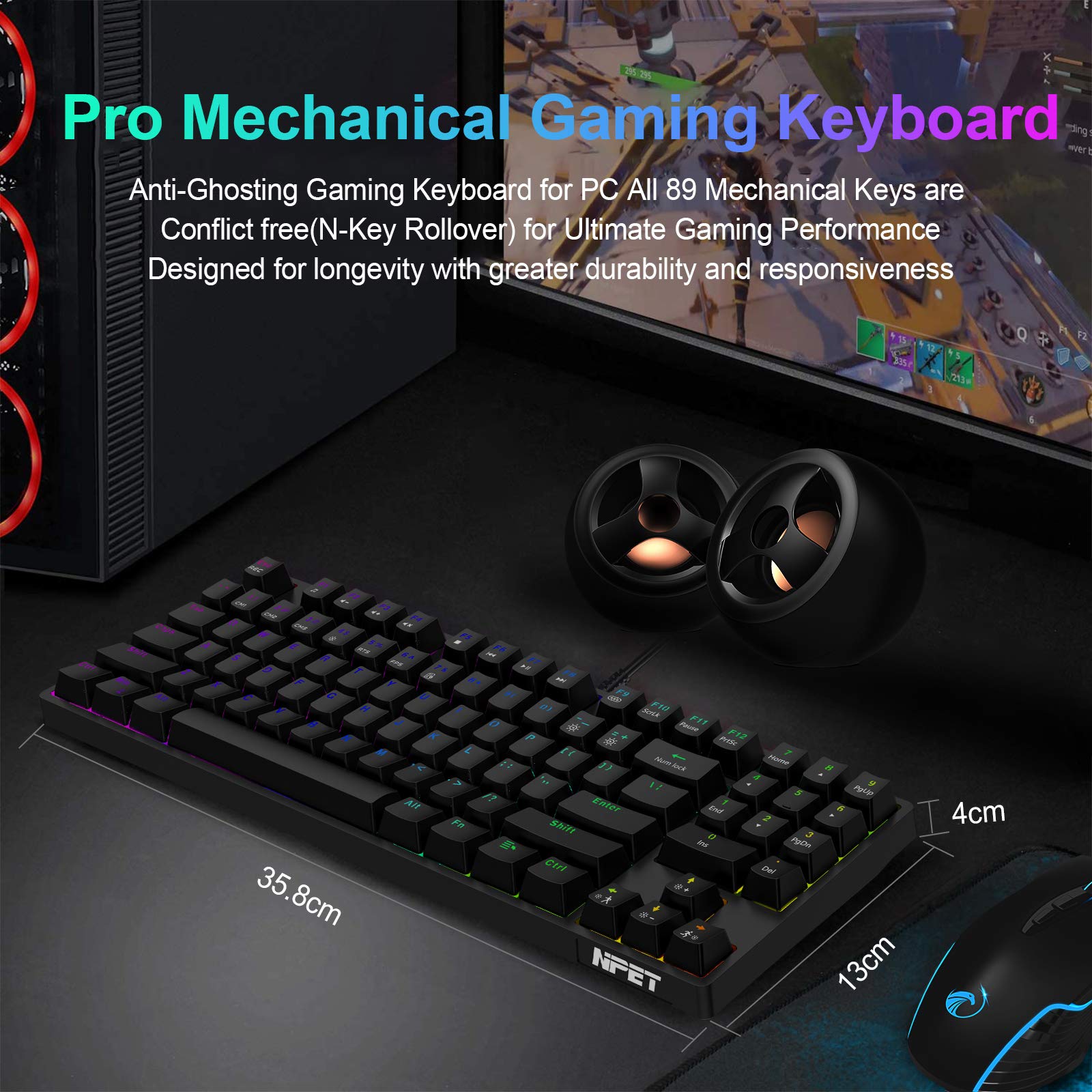 NPET K80 Mechanical Gaming Ke...B078754DCK | Encarguelo.com