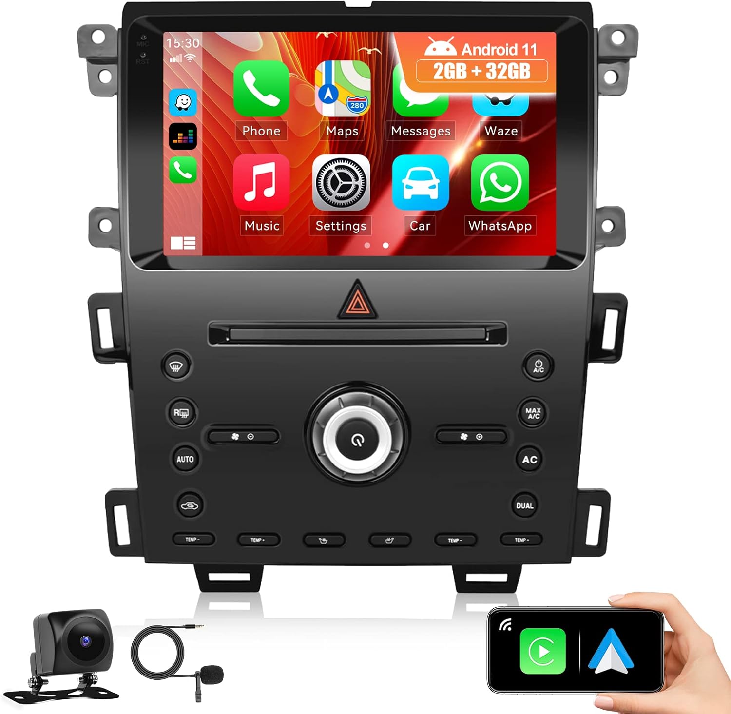 Amazon.com: Car Radio for Ford Edge 2011-2014 with Wireless Apple ...