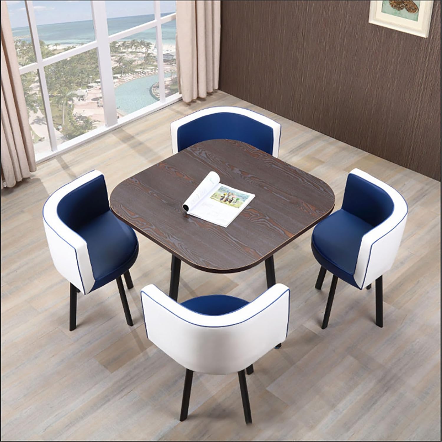 Amazon.com: OCAZI Simple Small Round Table Kitchen Dining Table Set ...