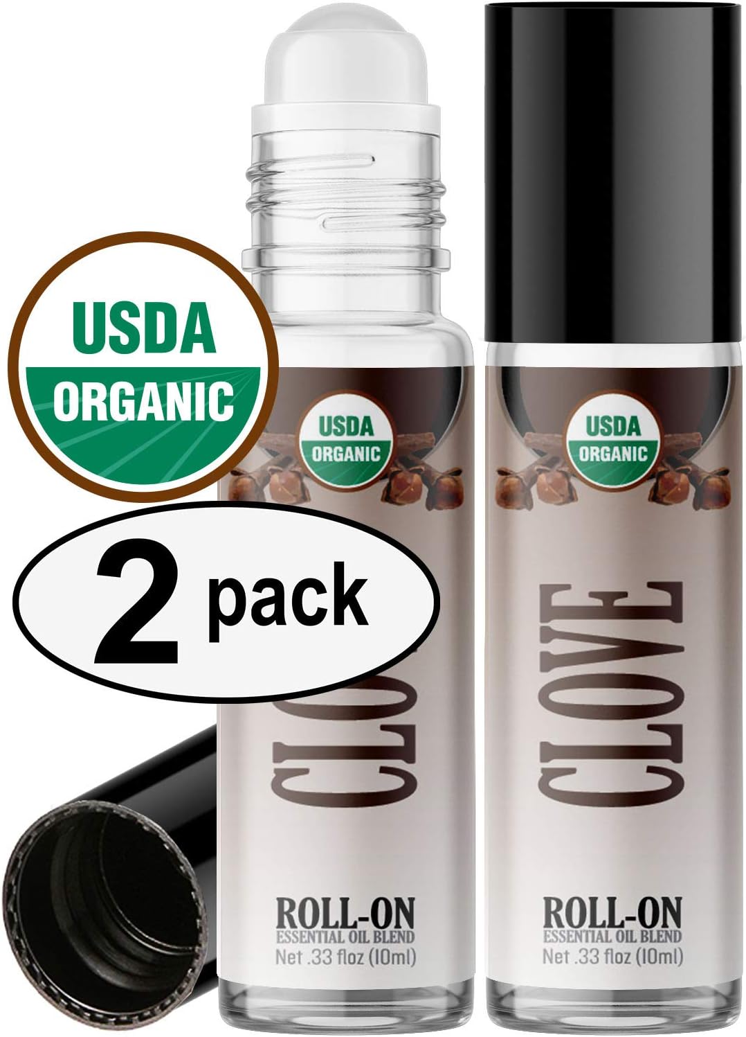 Amazon.com: Organic Clove Roll On Essential Oil Rollerball (2 Pack ...