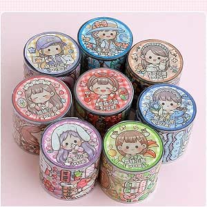 Amazon.com: Cute Washi Tape Set, 6 Rolls Kawaii Masking Tape Japanese ...