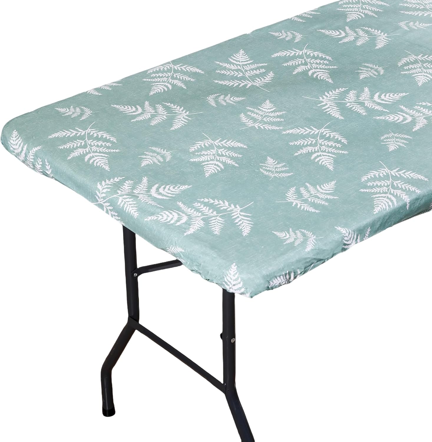 Amazon.com: Rectangular Vinyl Fitted Tablecloth with Flannel Backing ...