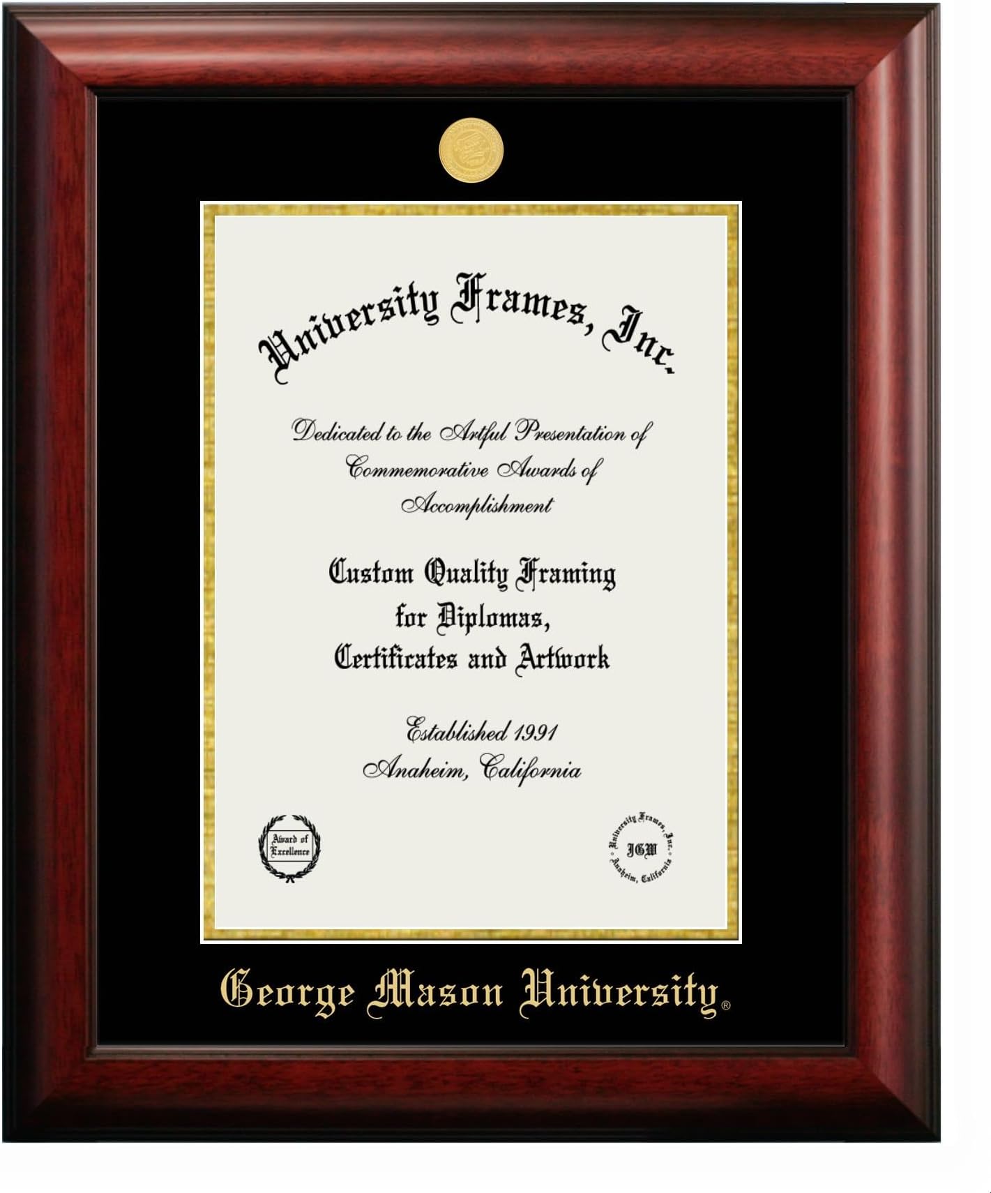 Amazon.com - Campus Images George Mason University Petite Diploma Frame 10" x 14"