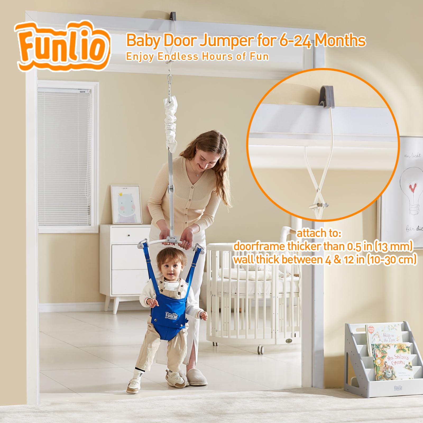Filme Saltador Amazon.com: FUNLIO Saltador De Puerta Para Bebé De 6 A