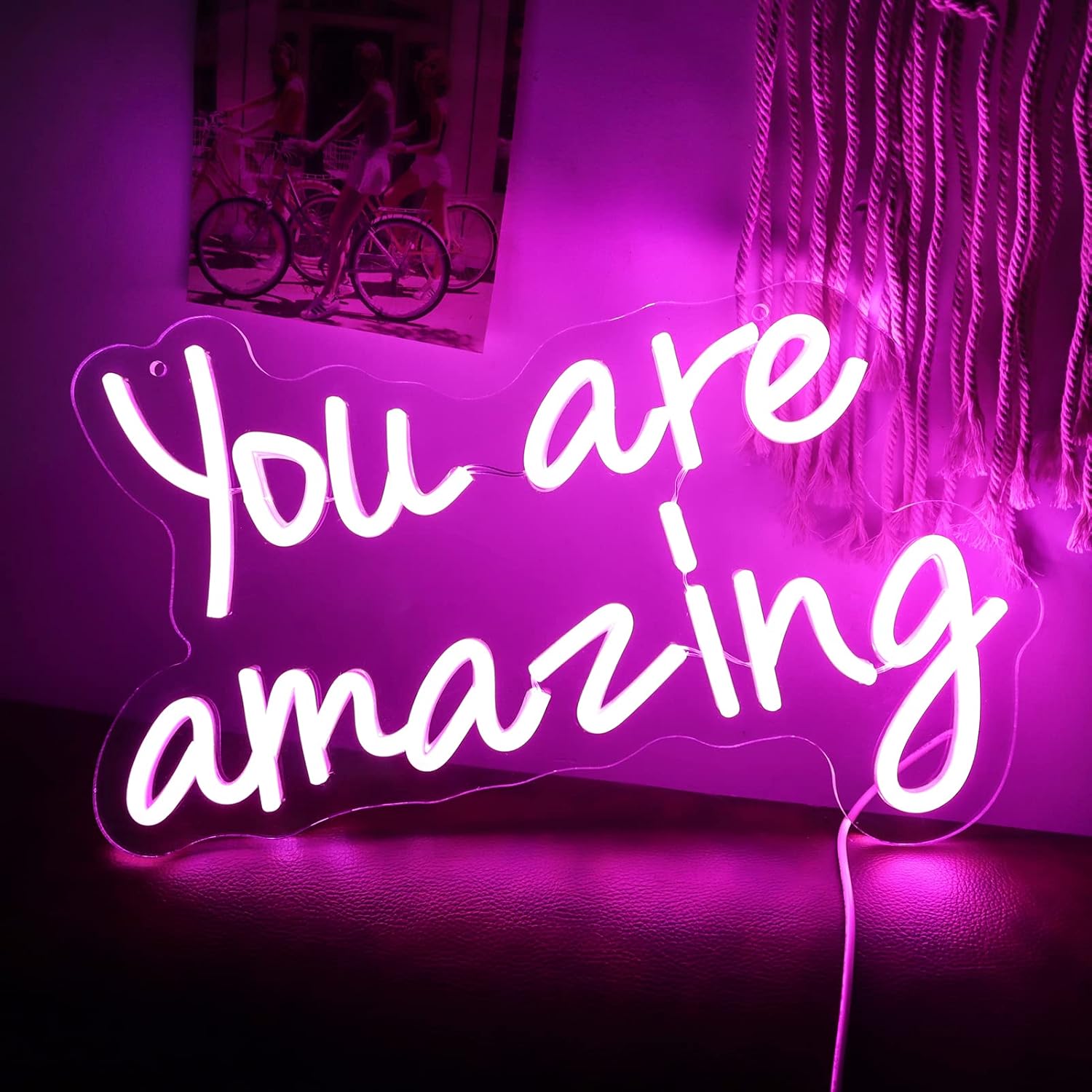 Vinray You Are Amazing Neon Sign for Wall Decor,Pink Led Light for ...