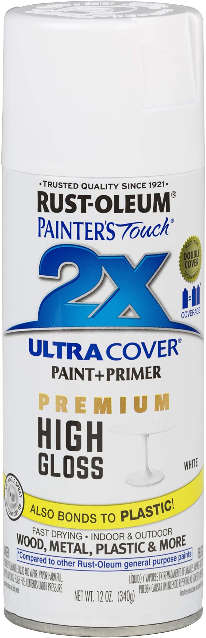 Rust-Oleum 334048 Painter's Touch 2X Ultra Cover Spray Paint, 12 oz ...