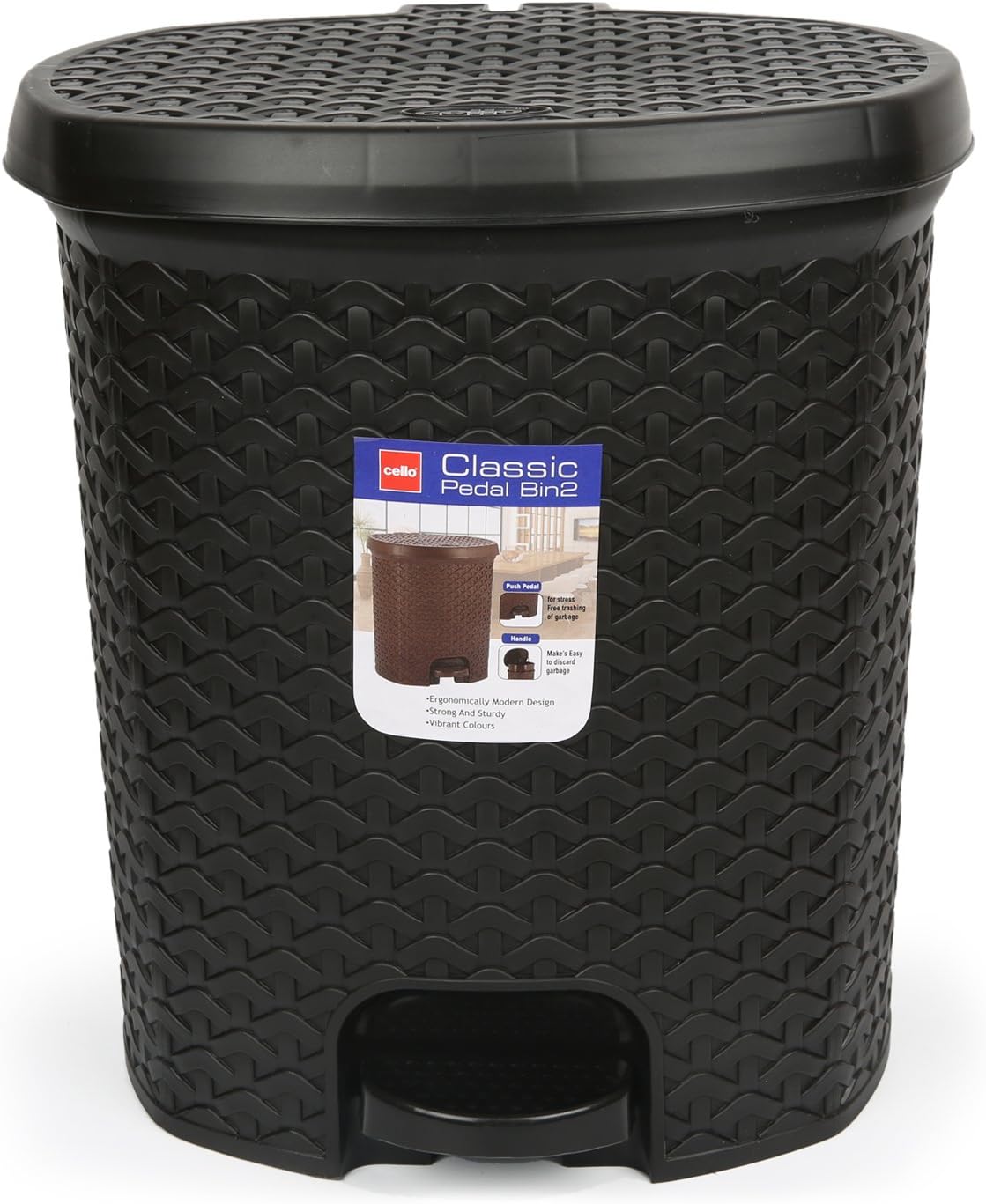 KOLORR Magnum 14 Litres Dustbin with Lid Large Plastic Garbage Waste ...