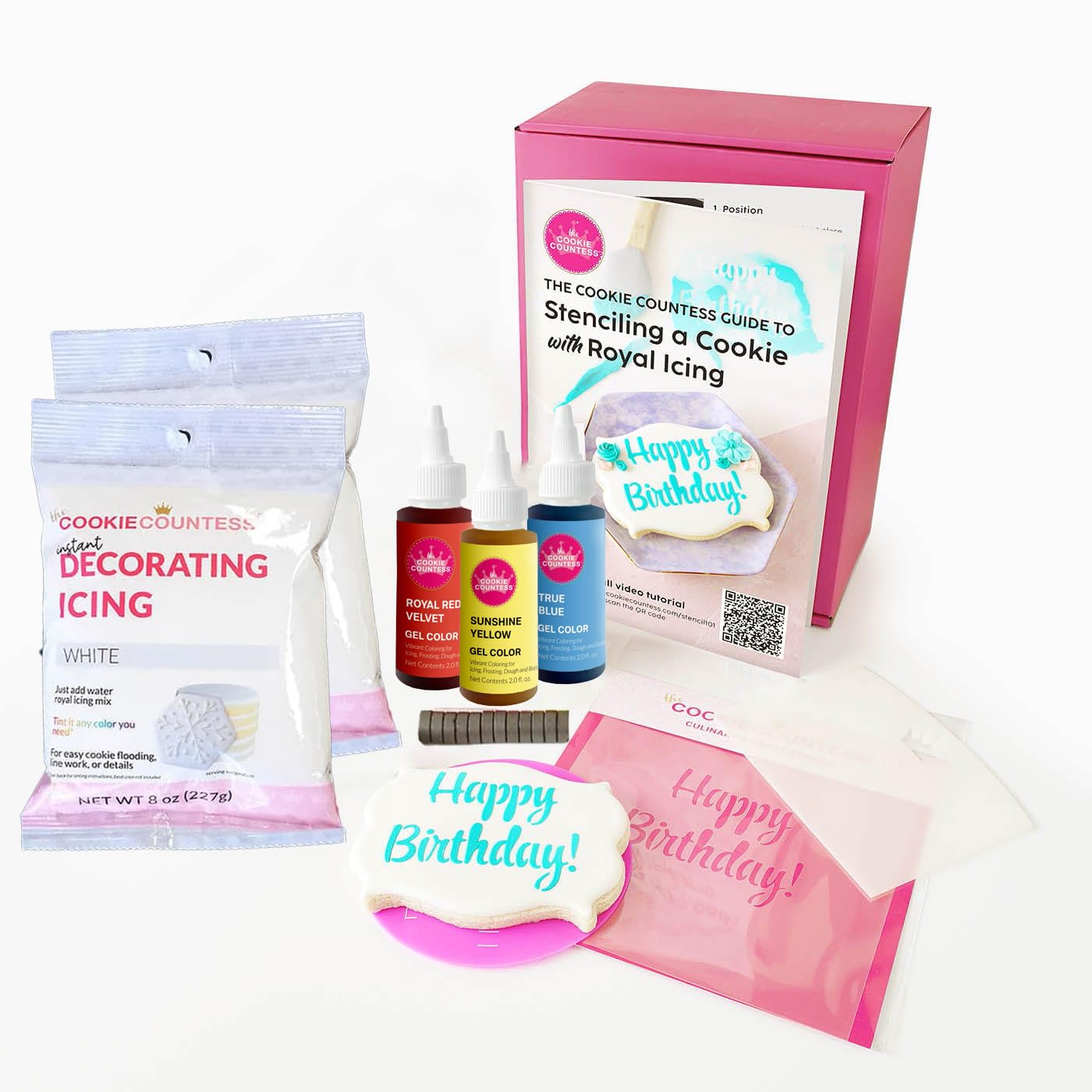 Amazon.com: The Cookie Countess Learn to Stencil Kit : Home & Kitchen