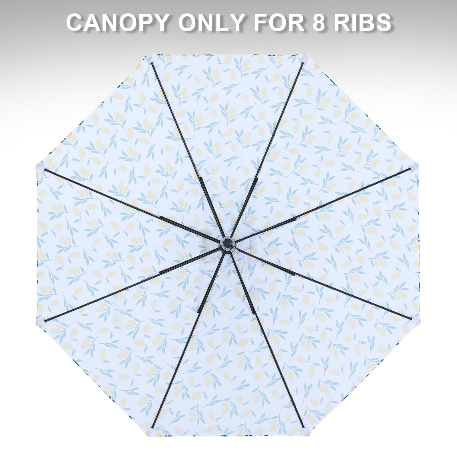 Snapklik.com : Patio Umbrella 10 Ft Replacement Canopy For 8 Ribs ...