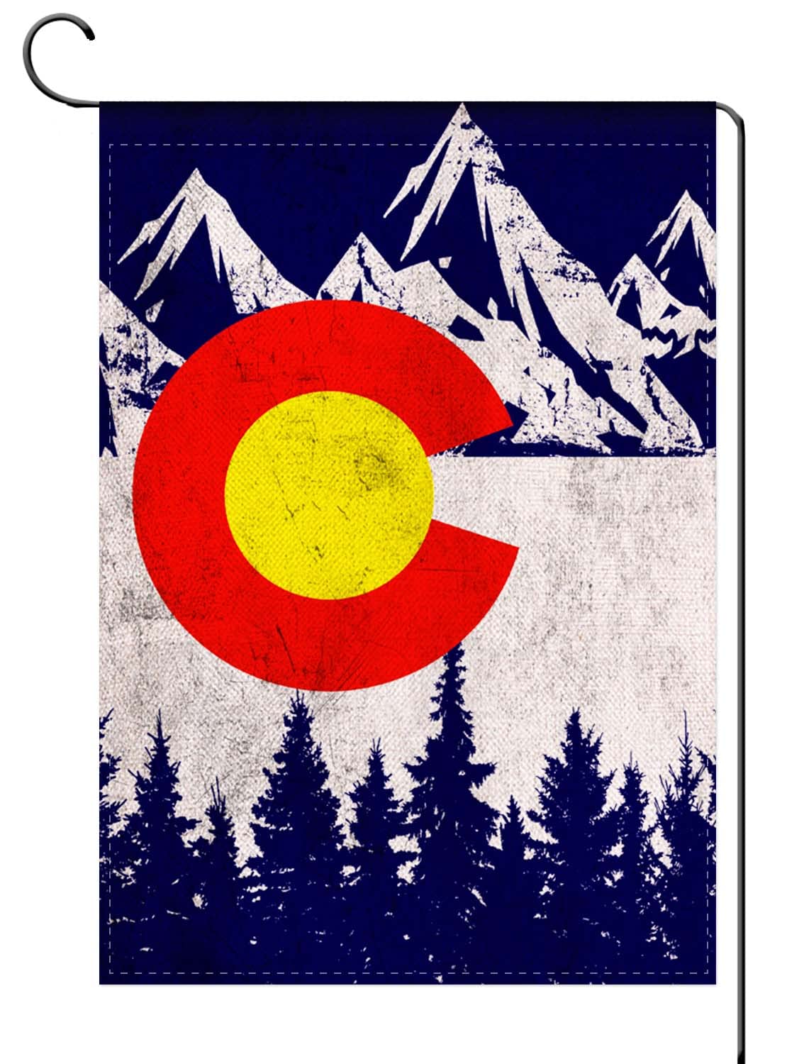 Amazon.com : FLCHWY Colorado Flag Mountain Colorado States Garden Flag ...