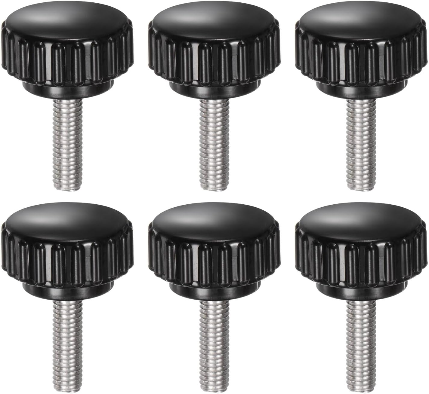 Amazon.com: uxcell 6pcs Knurled Clamping Knobs M5 x 20mm Metric 304 ...