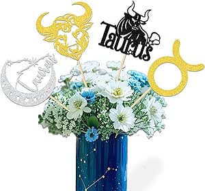 Amazon.com: 12 Pcs Taurus Centerpiece Sticks Taurus Birthday ...