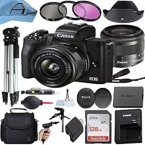 Amazon.com : Canon (AC) EOS M50 Mark II Mirrorless Digital Camera 24.1MP Sensor with EF-M 15 ...