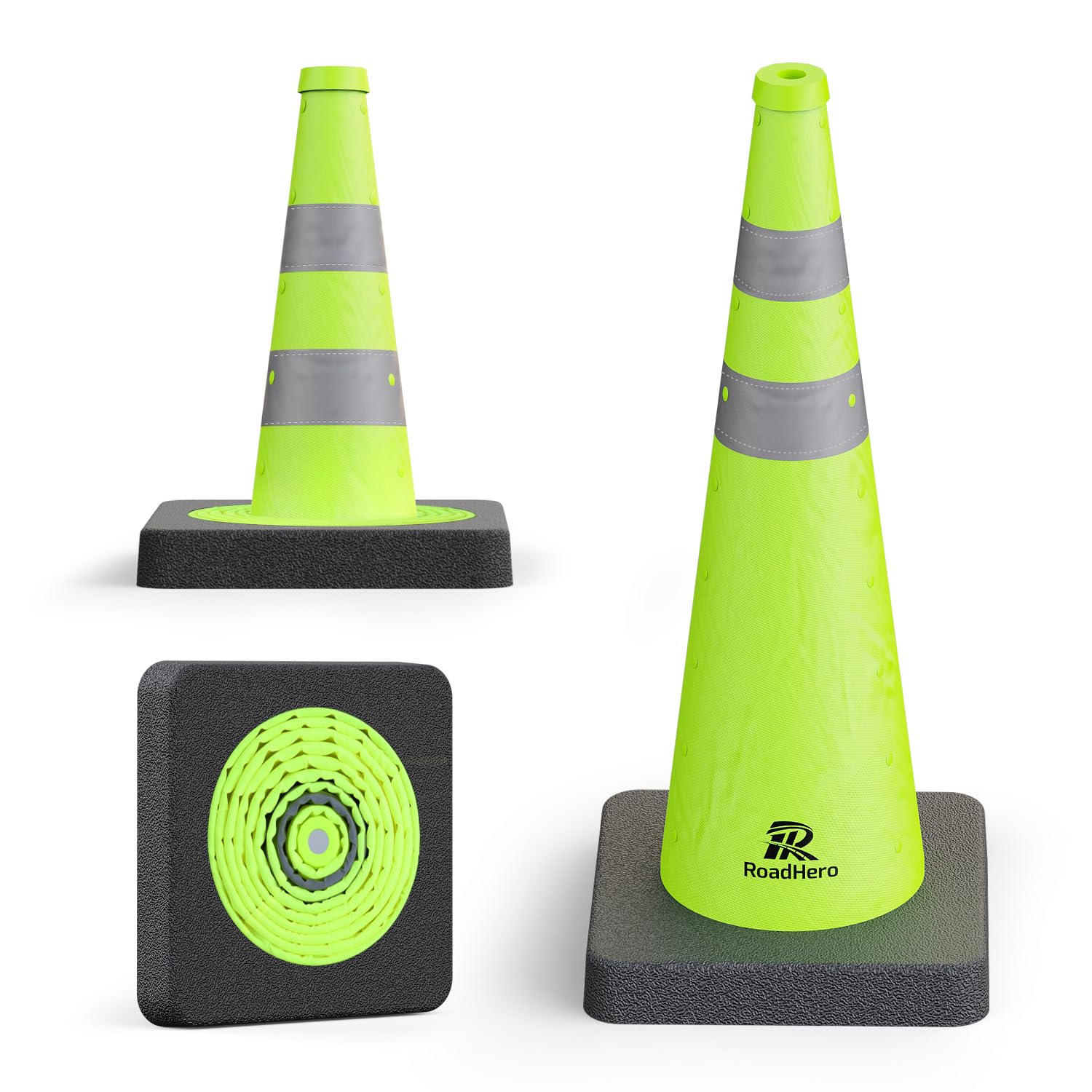Snapklik.com : RoadHero 1 Pack 28 Inch Collapsible Traffic Safety Cones