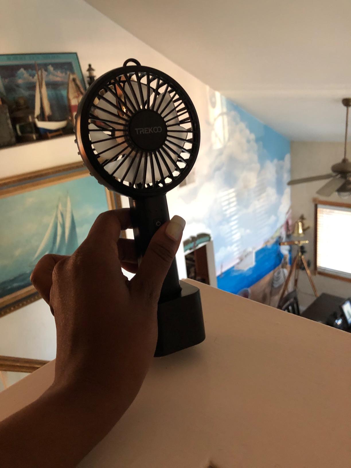 Amazon.com: Qudasar PDTXCLS Mini Handheld Fan TREKOO 12h Working ...