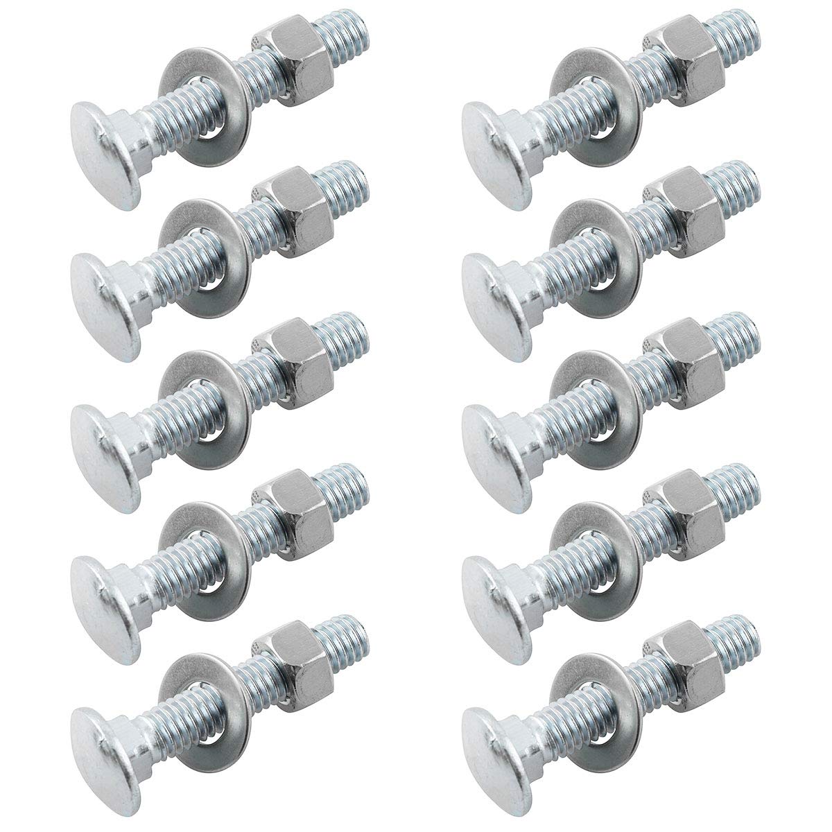 Amazon.com: TAODAN 10PCS Galvanized Carriage Bolt Long Square-Neck ...