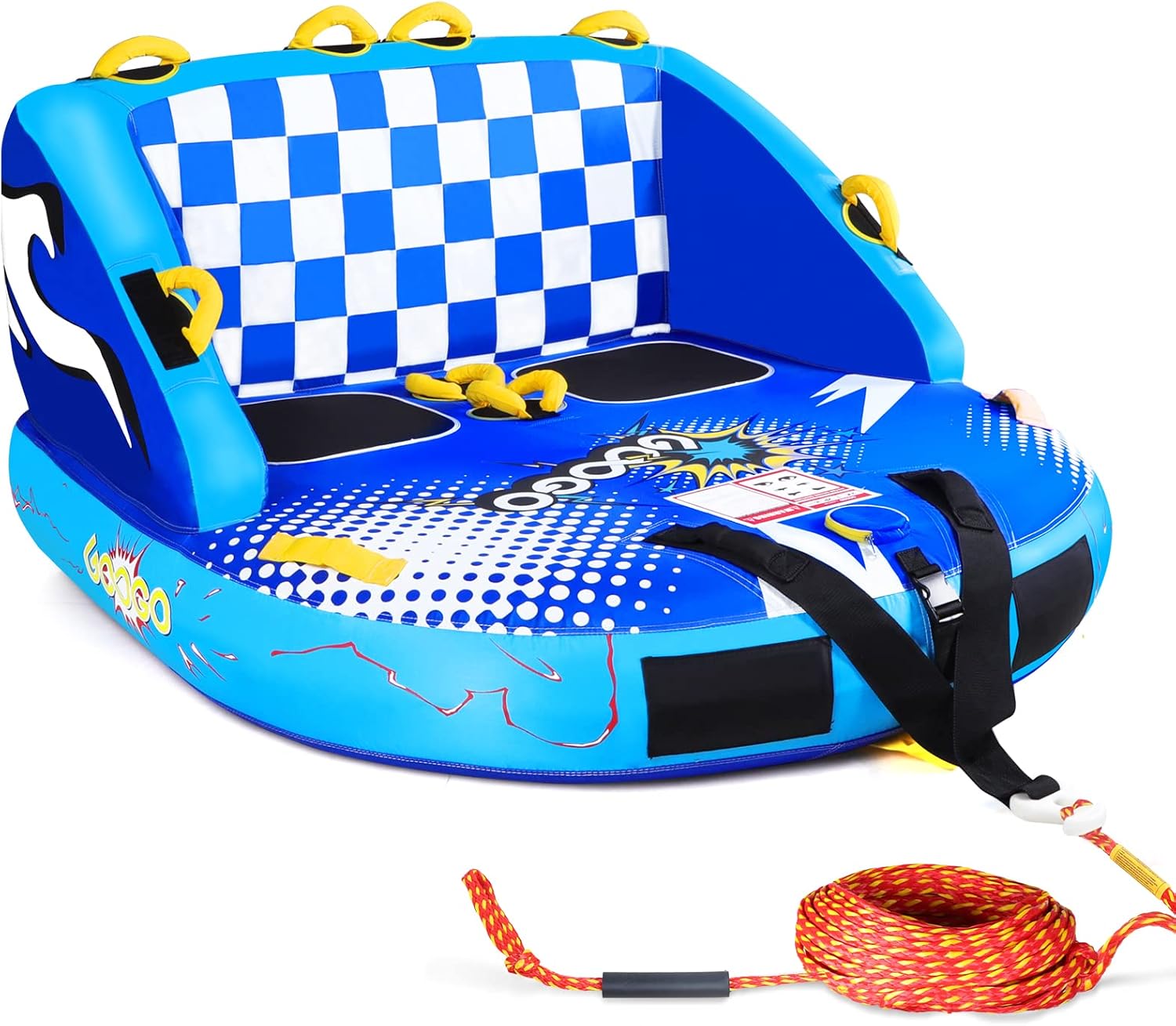 GOOGO 1-2 Person Towable Tube for Boating, Inflatable Water Towable ...