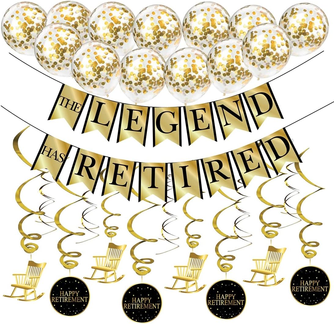 "The Legend Has Retired" Retirement Decoration Pack - Retirement Party ...