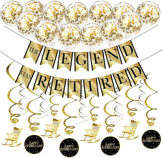 "The Legend Has Retired" Retirement Decoration Pack - Retirement Party ...