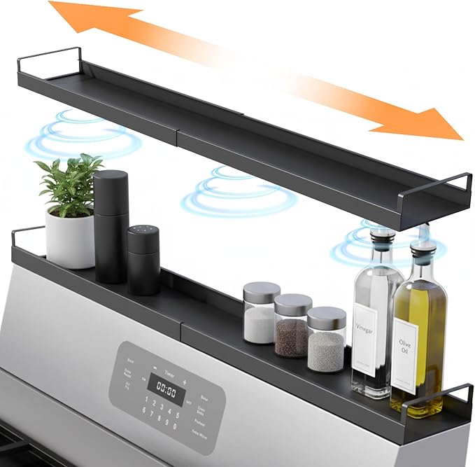 Amazon.com: Extendable Steel Over the Stove Shelf for Back of Stove (16 ...