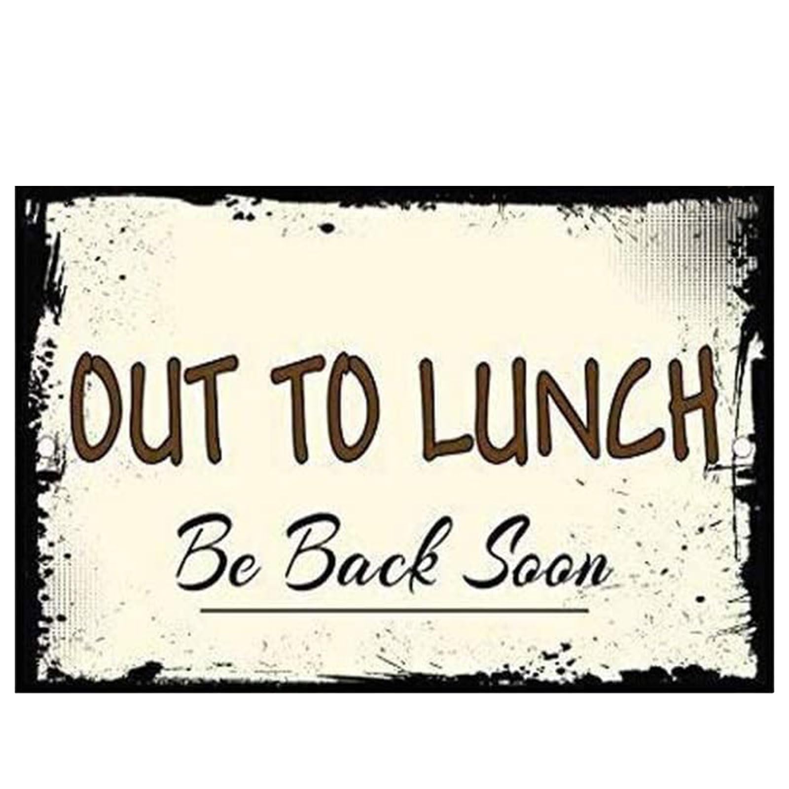 Amazon.com: Cpirust Vintage Tin Sign Decor Out To Lunch Be Back Soon ...