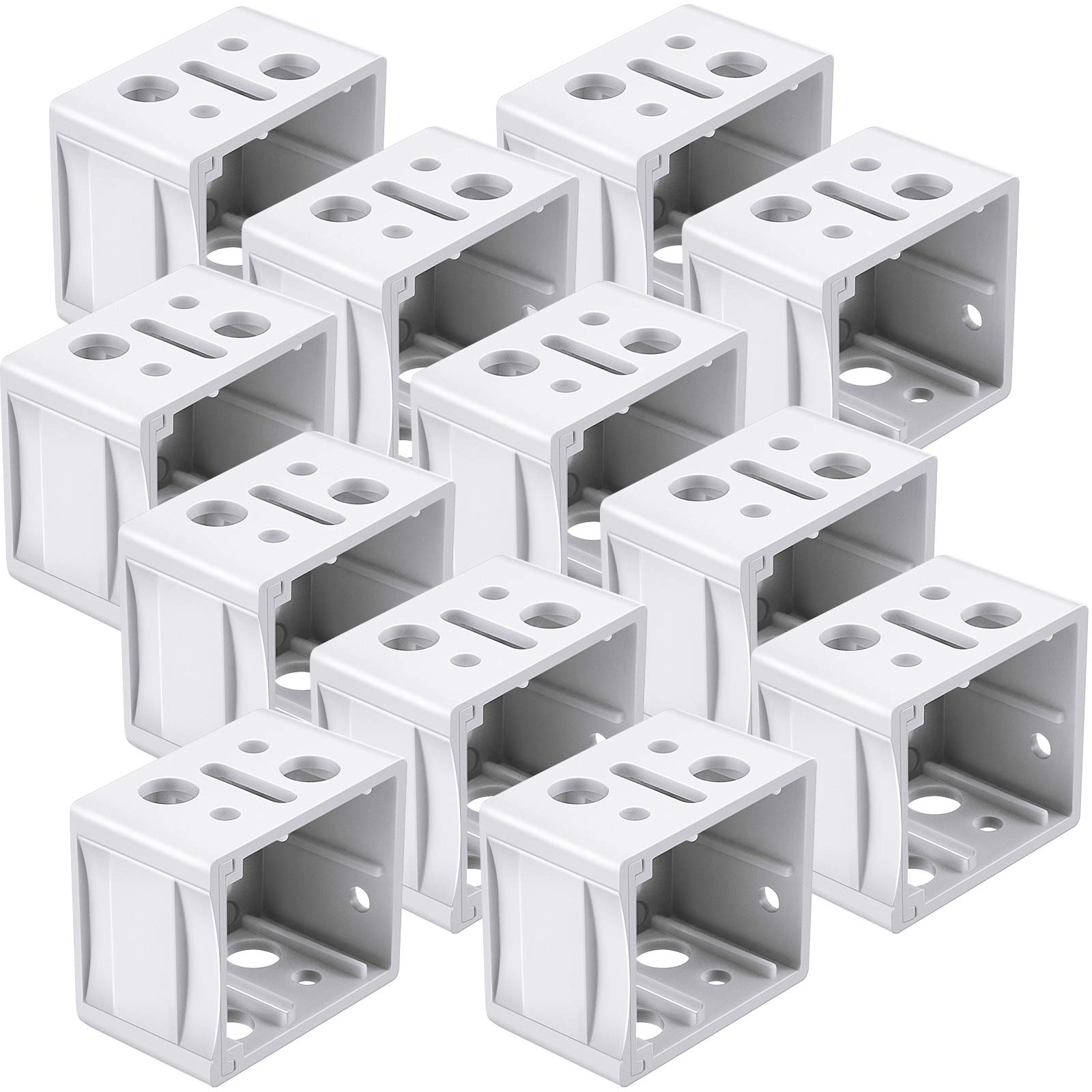 Snapklik.com : 12 Pieces 1 Inch Mini Blind Brackets White Plastic ...
