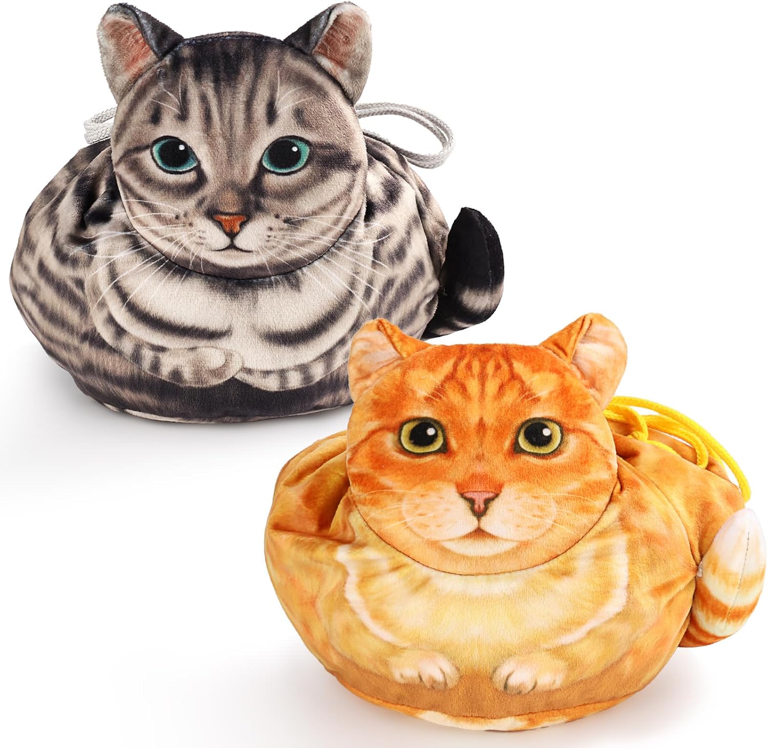 Amazon.com: Openhahaha Drawstring Makeup Bag, Cat Makeup Bag, Travel ...