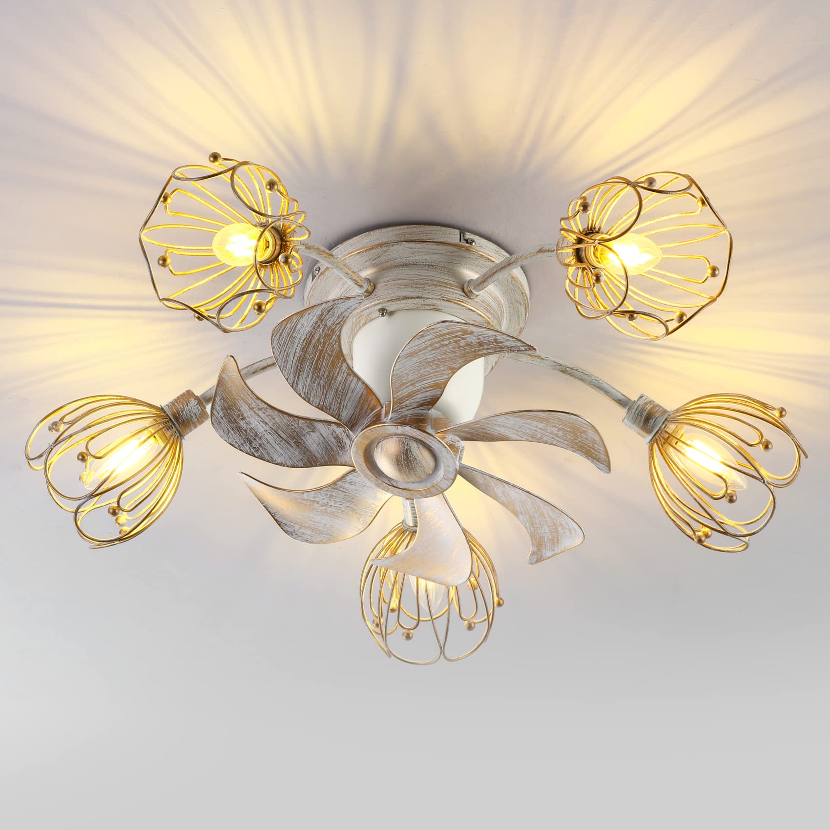COCOSTAR Chandelier Ceiling Fans with lights, Fandelier Ceiling Fan ...